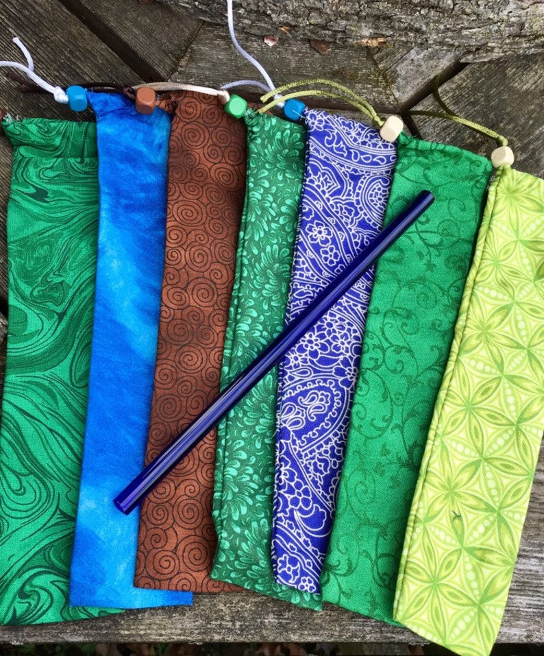 Handmade Reusable Drinking Straw Carrying Pouch Bag Case - Etsy