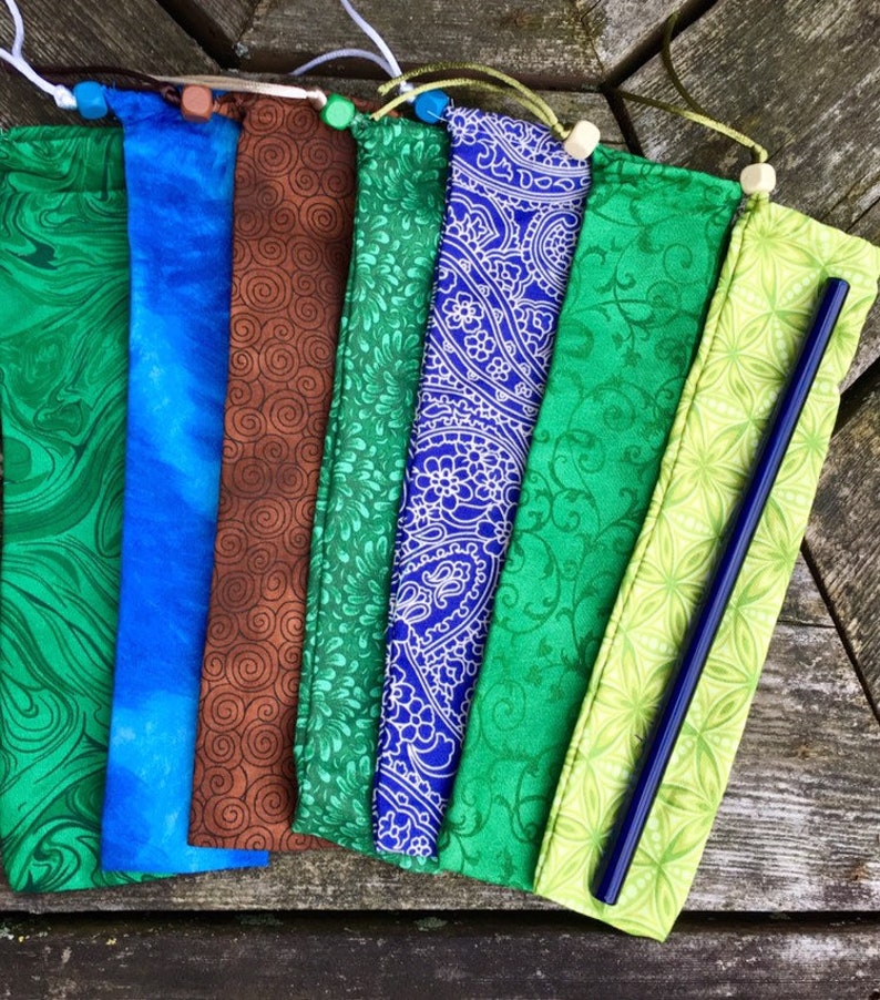 Handmade Reusable Drinking Straw Carrying Pouch Bag Case - Etsy