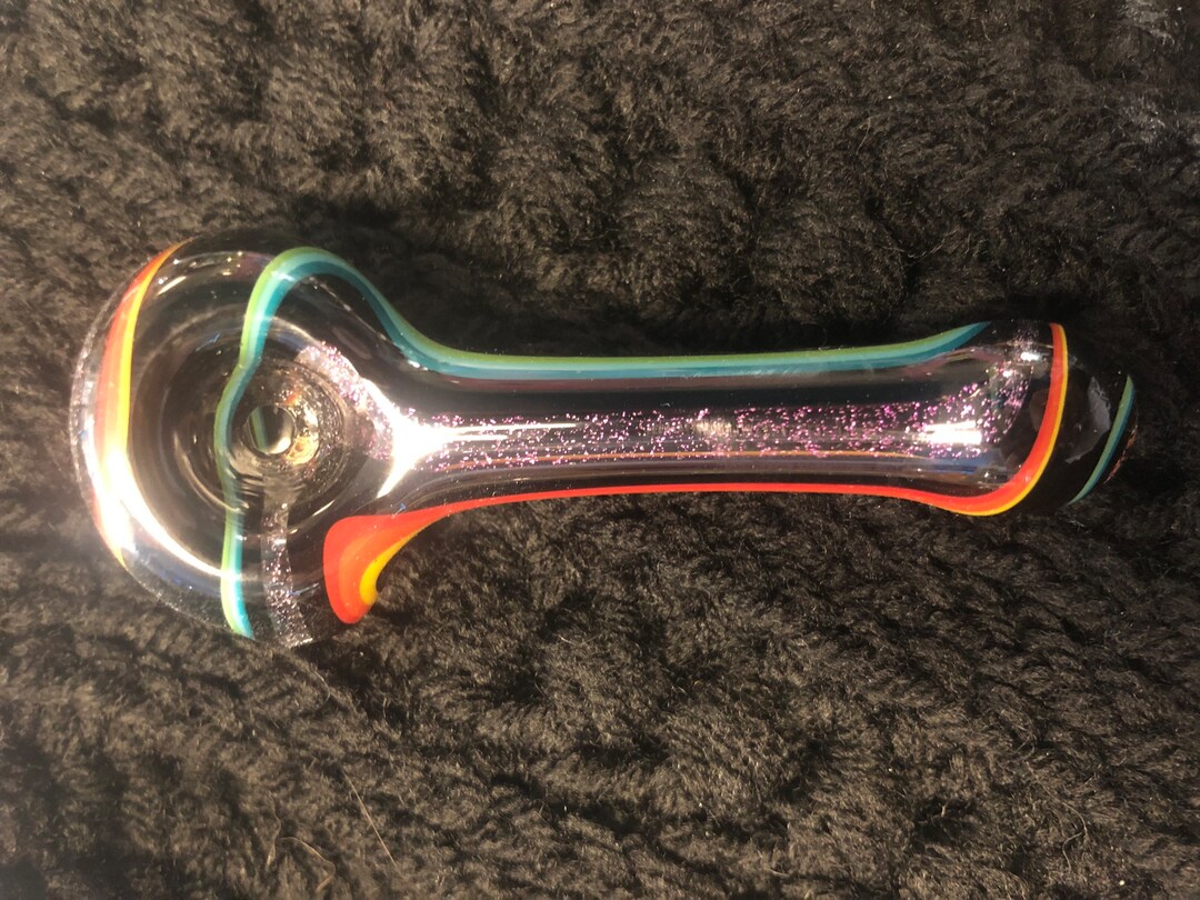 Pink Dichroic Glass Pipe - Etsy
