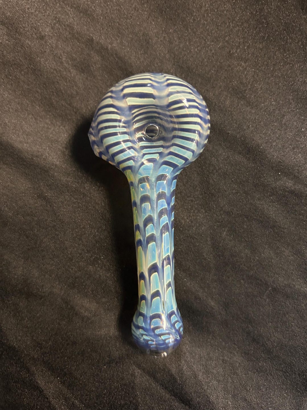 Blue Cobalt Wrap N Rake Color Changing Glass Pipe - Etsy