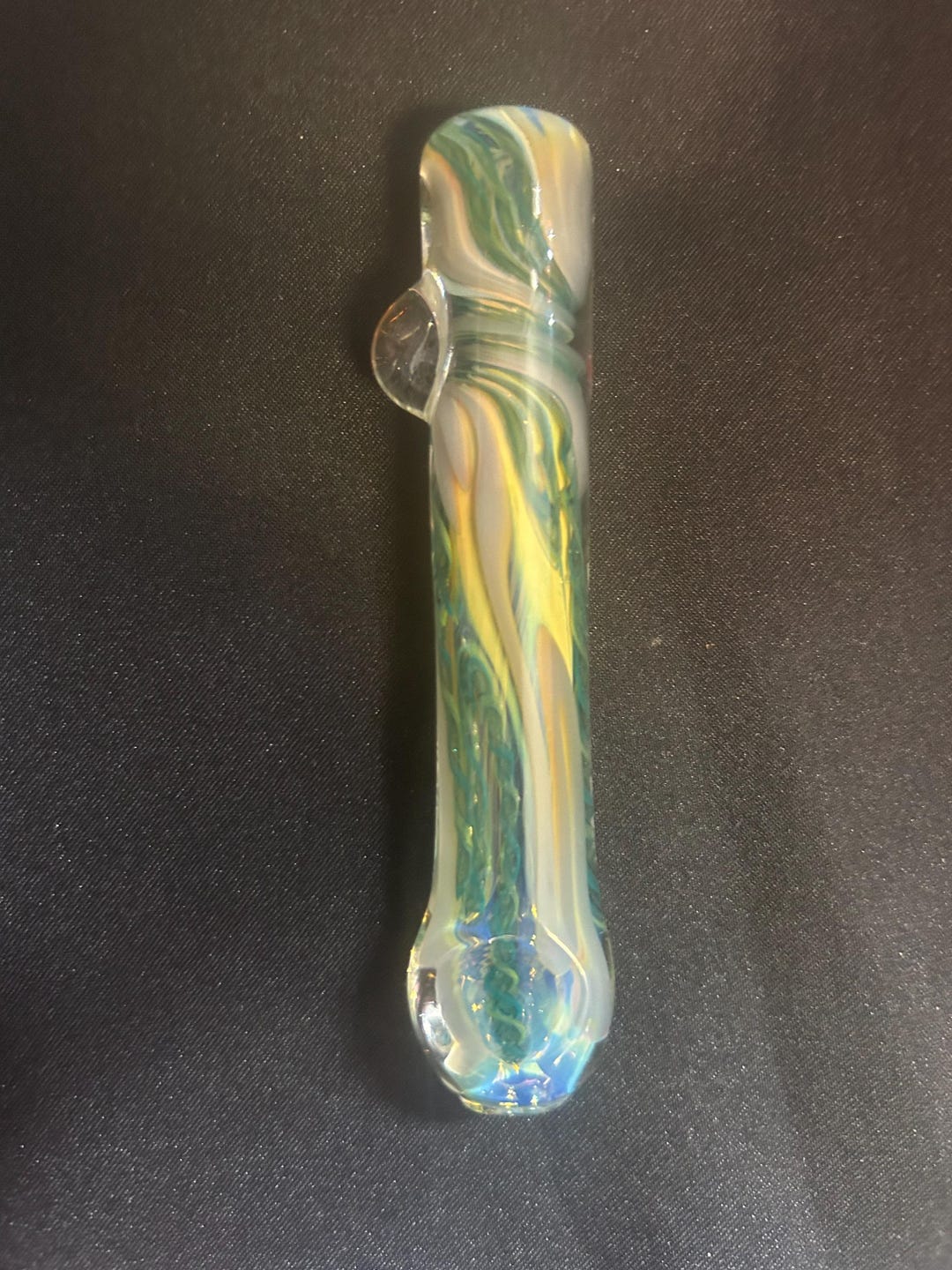 Thick Insideout Color Changing Chillum Glass Pipe With Anti-roll Dot ...