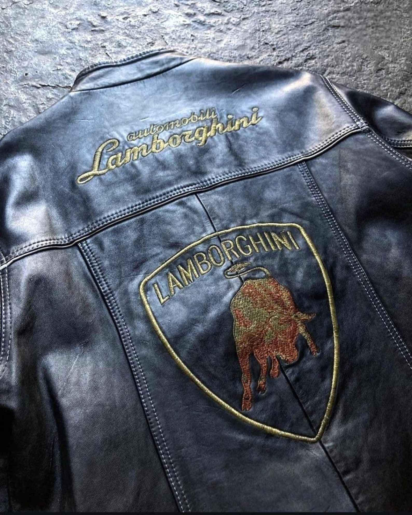 Lamborghini Racing Jacket, Italian Handmade Genuine Lambskin Leather ...