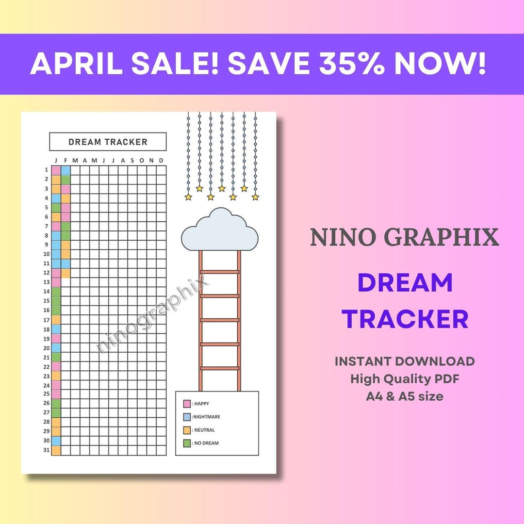 Dream Tracker | Printable Dream Log | Sleep Journal | Dream Recording ...