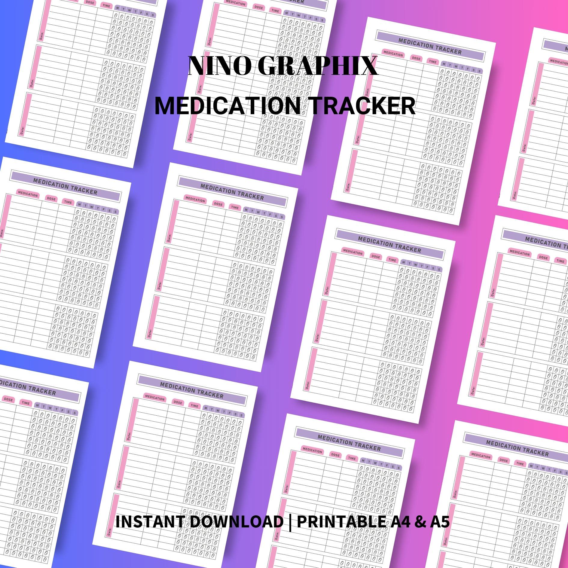 Weekly Medication Tracker | Printable Medicine Log | Pill Tracker PDF ...