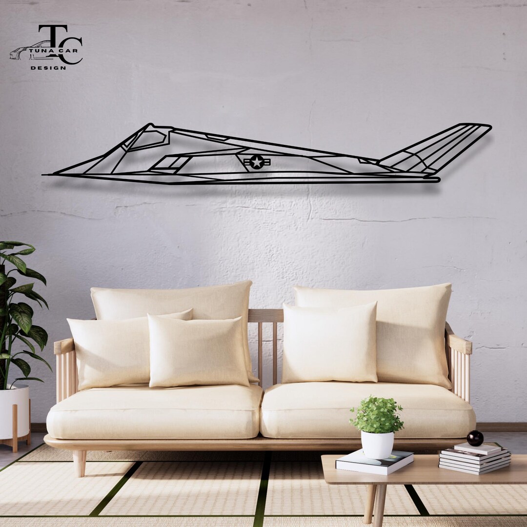 F-117 Nighthawk Aircraft Metal Wall Art |aviation - Air Force Decor ...