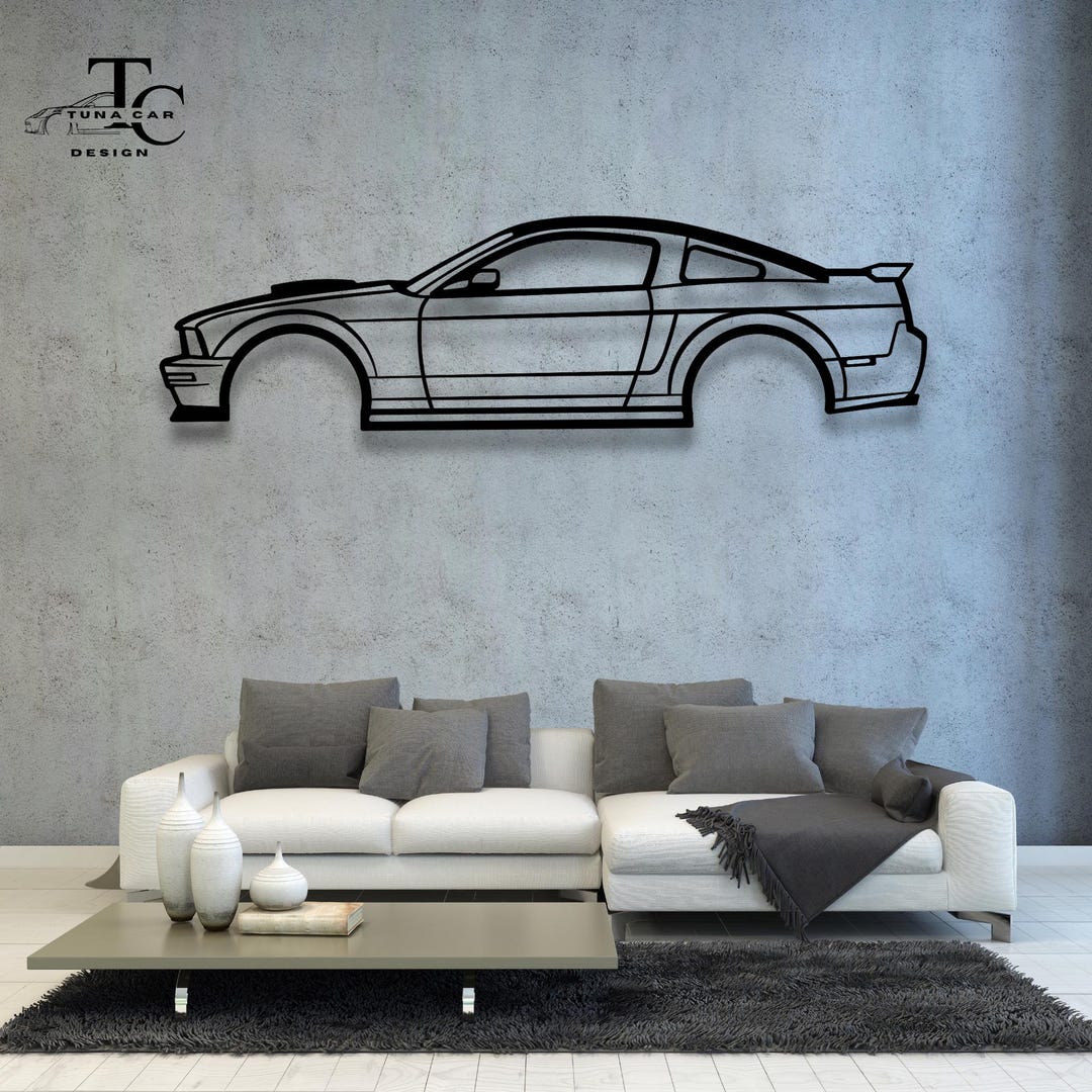 Mustang Gtr Metal Car Wall Art | Metal Car Wall Decor |gift for Car ...