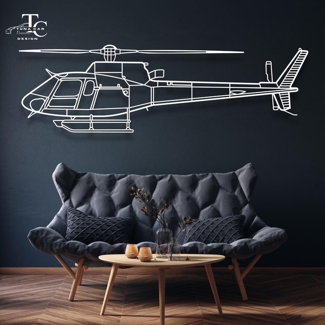 AS 350 B3 Aircraft Metal Wall Art | Aviation - Air Force Decor ...