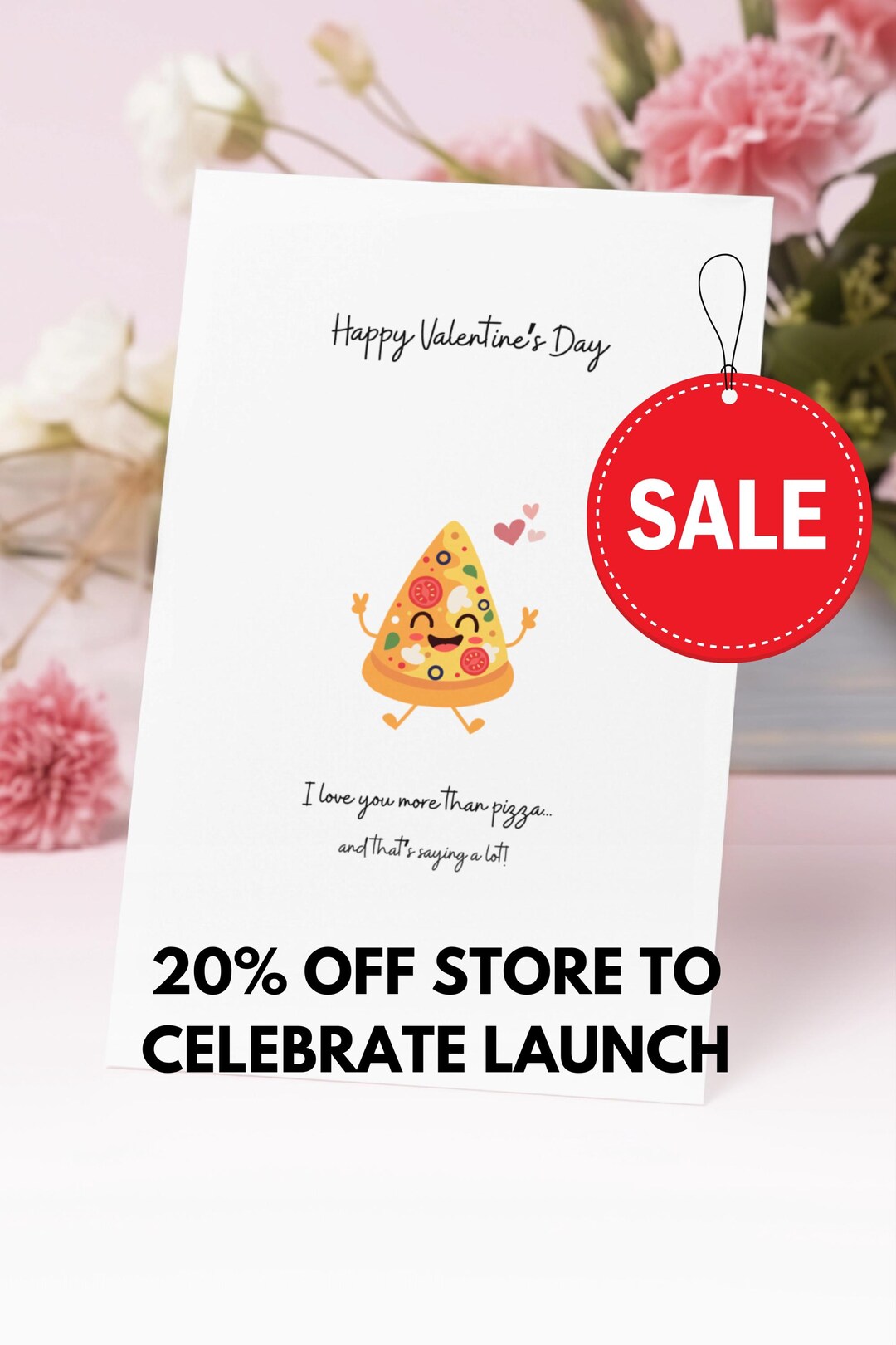 Pizza Valentines Day Card Funny Foodie Card Cute Food Card Valentine's ...