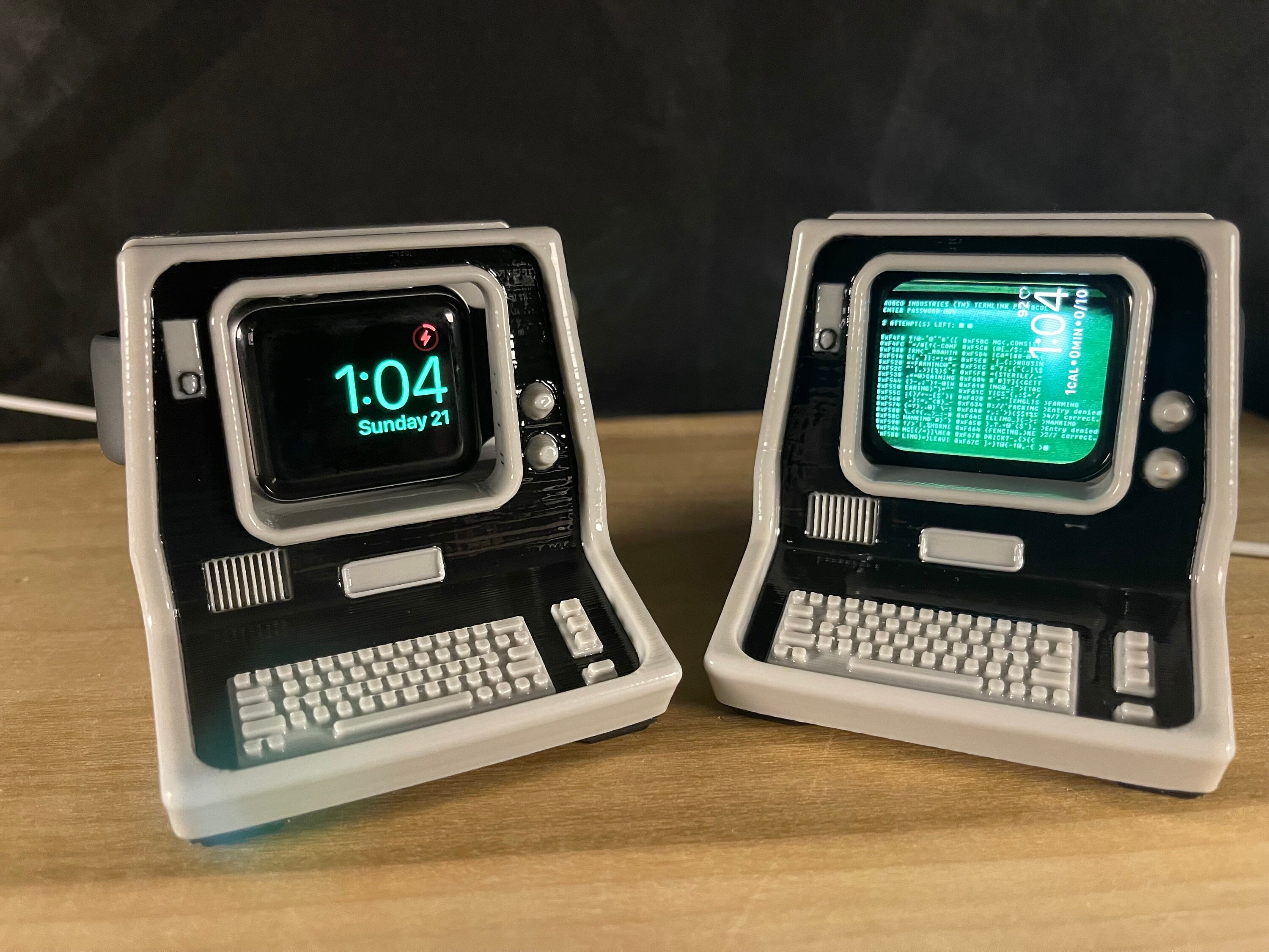 Fallout Inspired Robco Terminal Apple Watch Holder Charging Stand ...