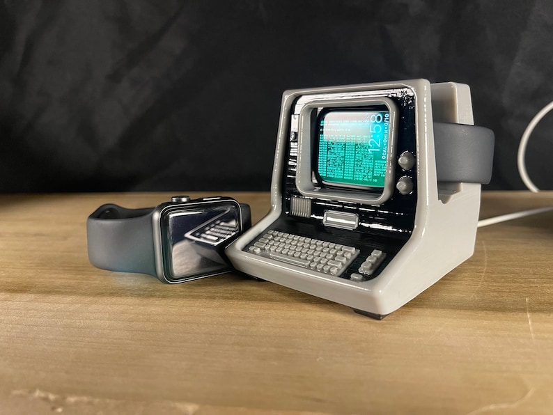 Fallout Inspired Robco Terminal Apple Watch Holder Charging Stand ...