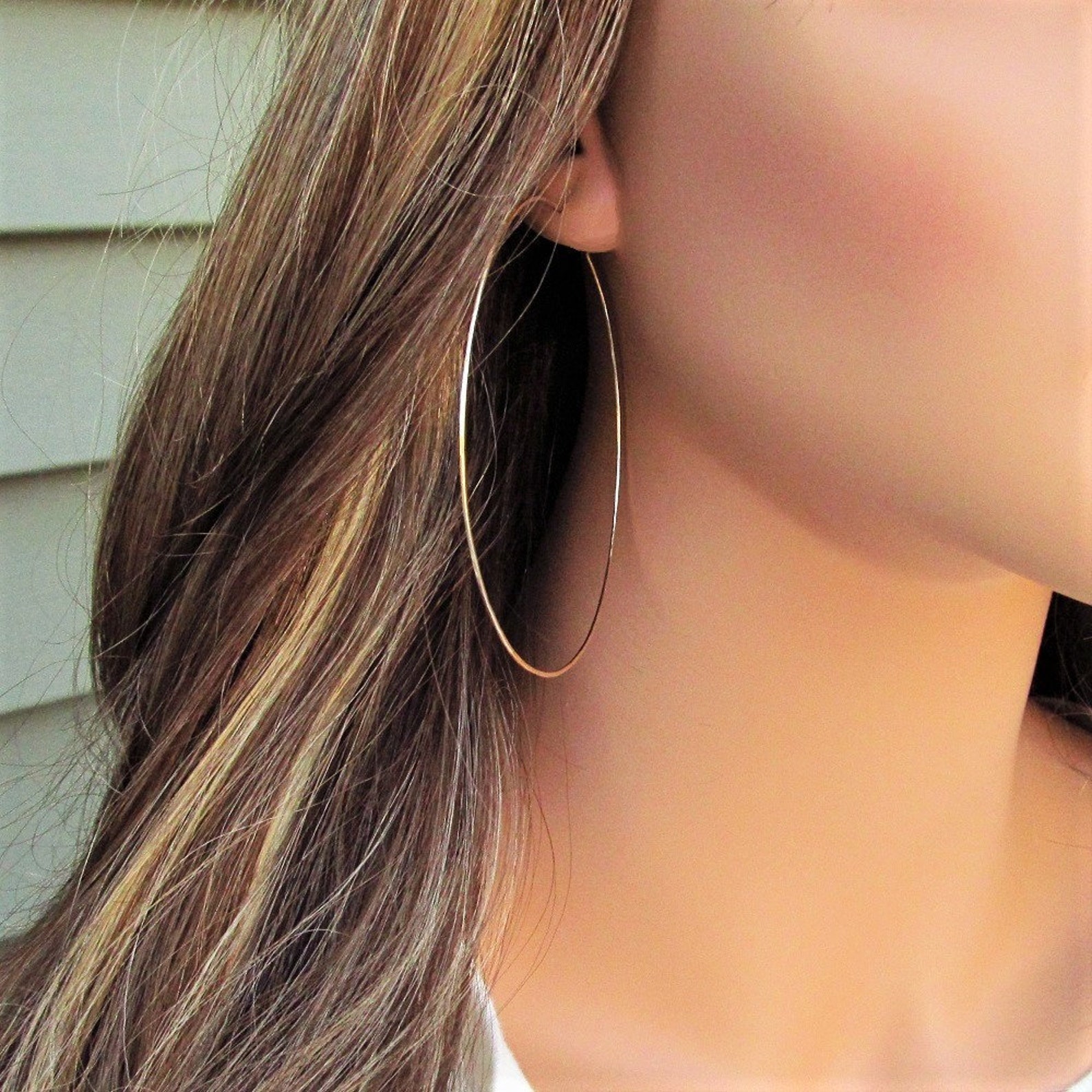Extra Large Gold Hoops, 3 Inch Gold Filled Hoops - Etsy
