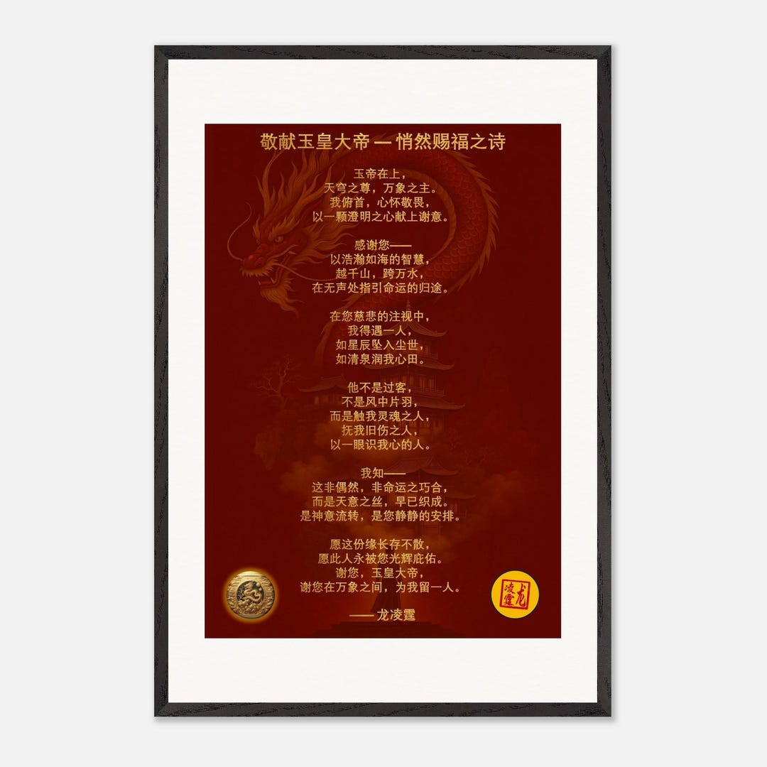 A Poem of Quiet Gratitude — Chinese Dragon Poem - Etsy