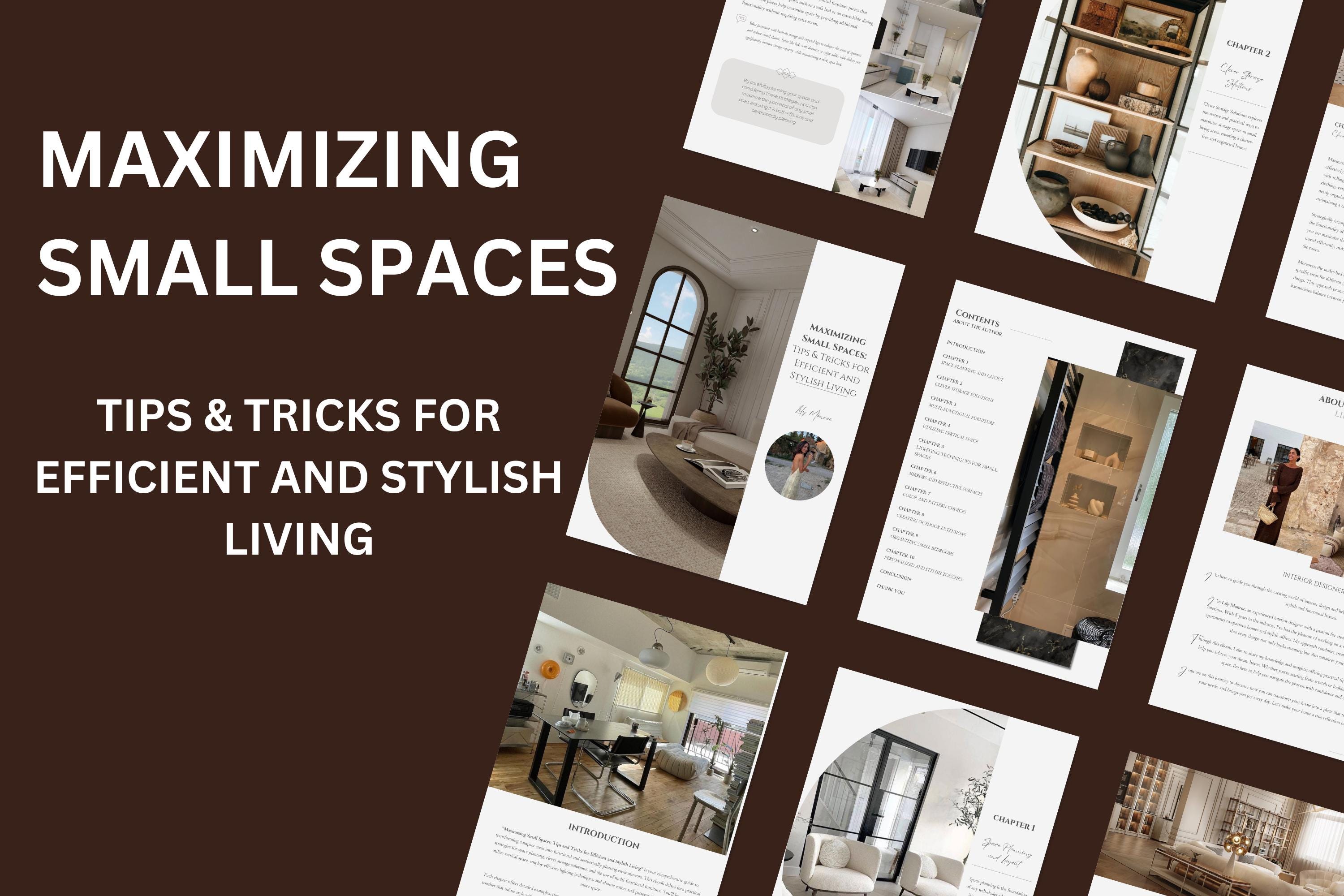 Maximizing Small Spaces, Printable Efficient Living Ebook, Interior ...