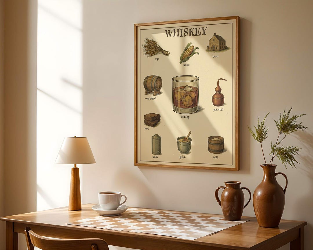 Whiskey Poster, Bar Wall Decor, Whiskey Lover Gift, Kitchen Print - Etsy