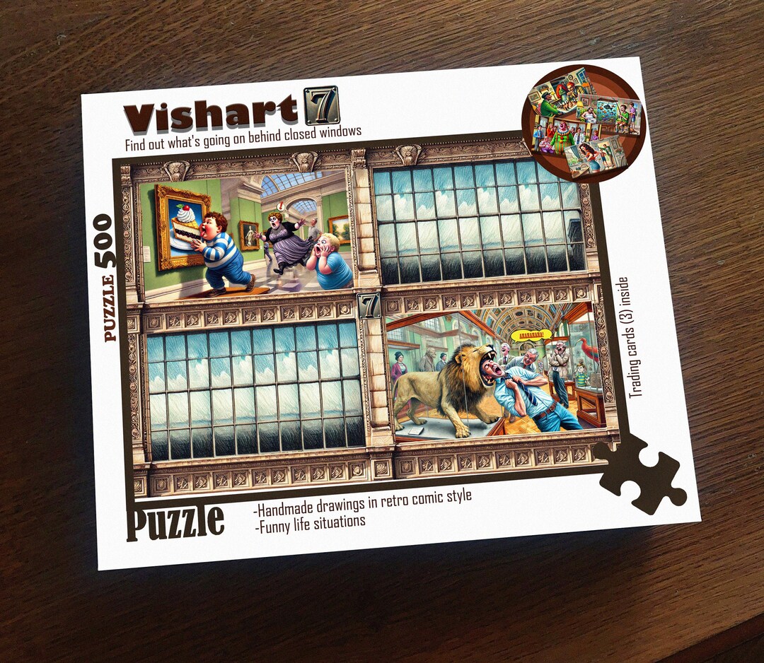 Retro Comic Puzzle: What's Behind the Windows? (500 Piece) - Etsy
