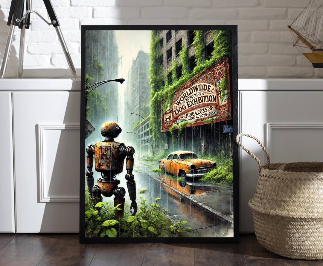 Retro Futurism Print, Original Drawing, Sci-fi Wall Poster, Post ...
