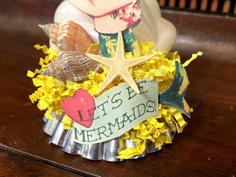 Retro Mermaid Decoration Under the Sea Decor Mermaid Topper - Etsy