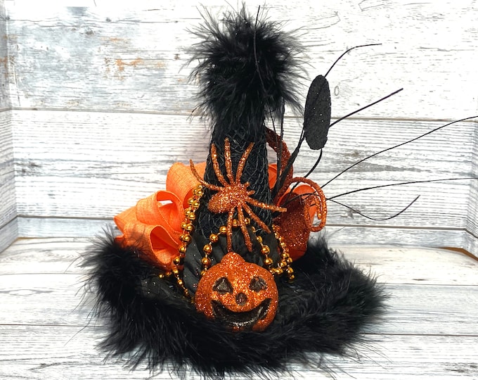 Jack O Lantern Witch Hat Tree Topper Halloween Tree Topper Retro ...