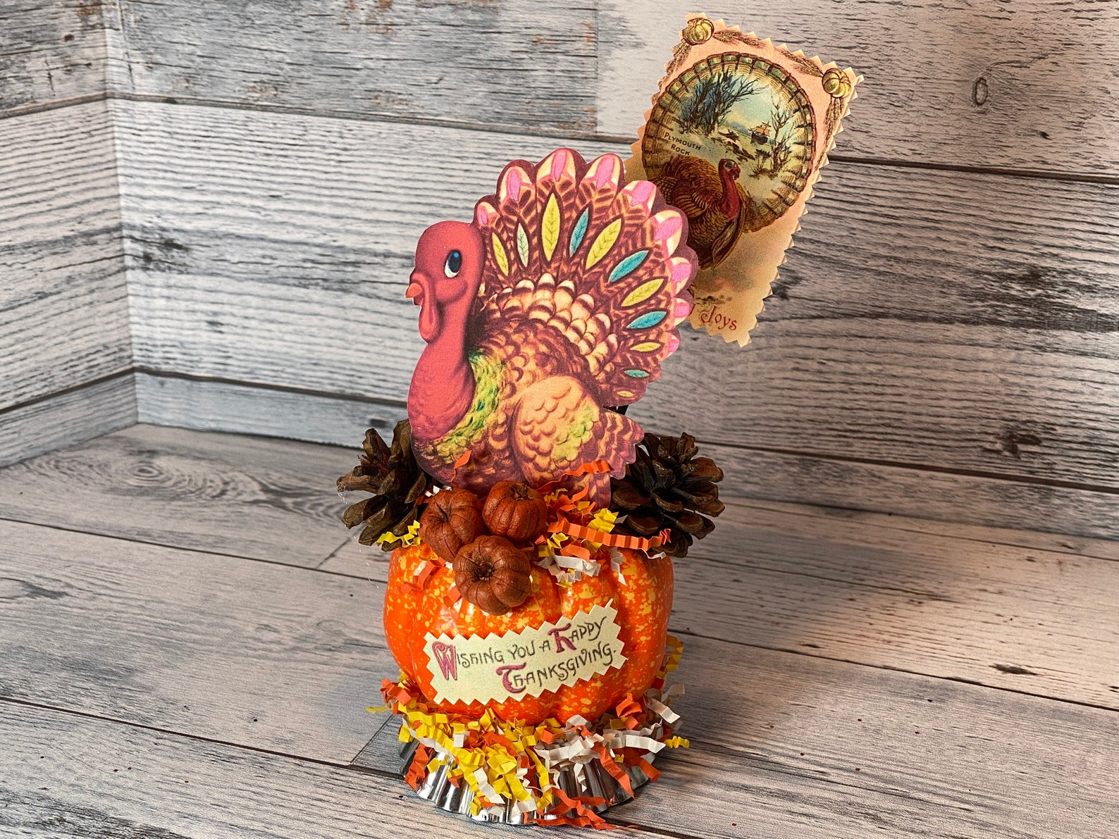 Retro Thanksgiving Decoration Turkey Decor Vintage - Etsy
