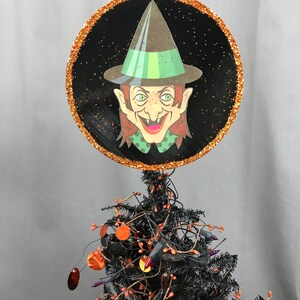 Halloween Tree Topper Vintage Inspired Spooky Witch Topper Halloween ...