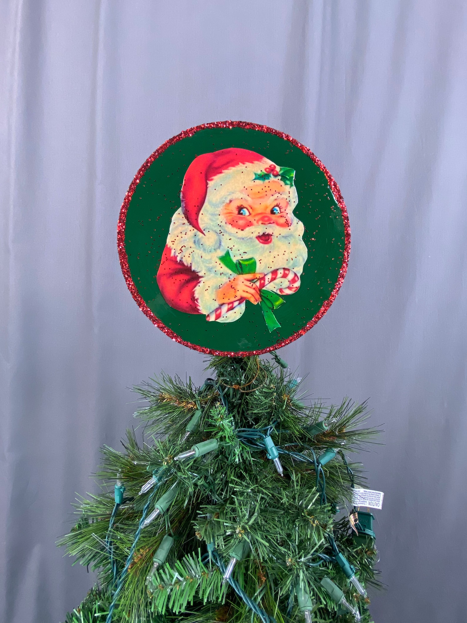 Santa Christmas Tree Topper Vintage Santa Decoration Christmas - Etsy