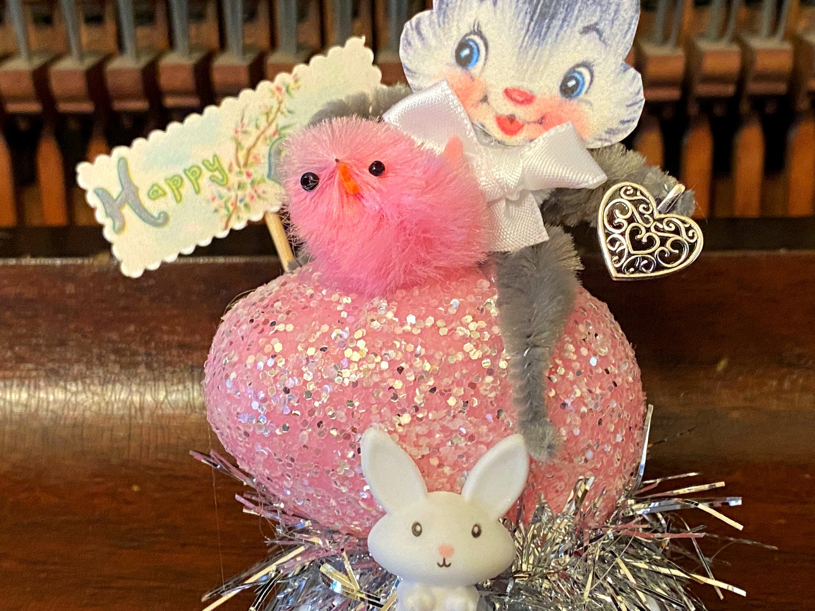 Vintage Easter Decor Easter Bunny Decoration Retro Easter - Etsy