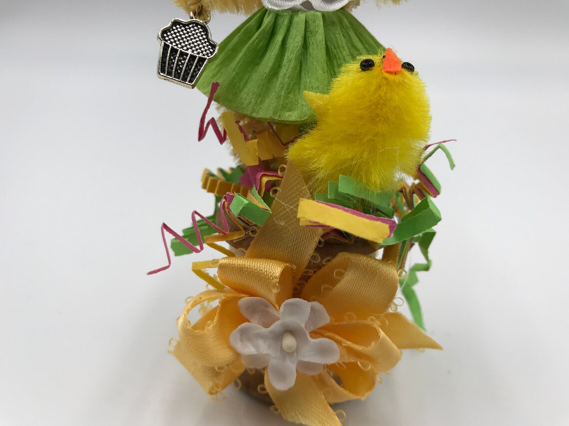 Vintage Easter Chick Chenille Retro Easter Decor Shabby Chick | Etsy