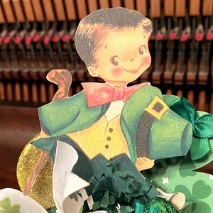 Retro St Patricks Day Boy Leprechaun Vintage St Patricks Day Decor MCM ...