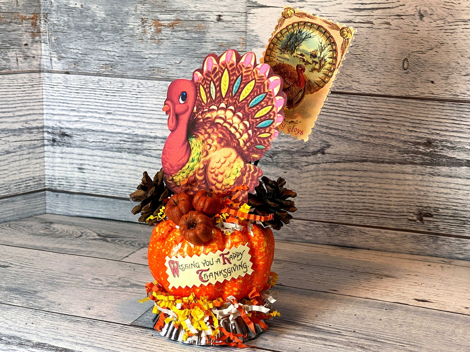 Retro Thanksgiving Decoration Turkey Decor Vintage - Etsy