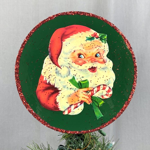 Santa Tree Topper - Etsy