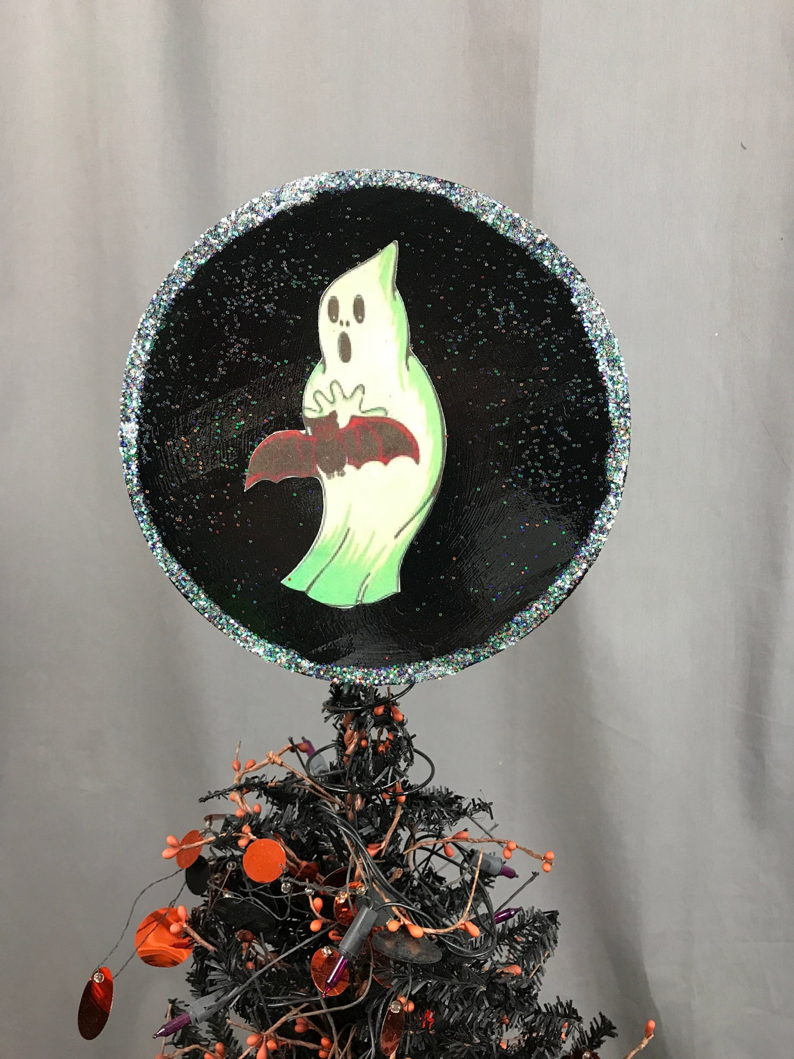 Halloween Tree Topper Vintage Halloween Spooky Ghost Topper - Etsy