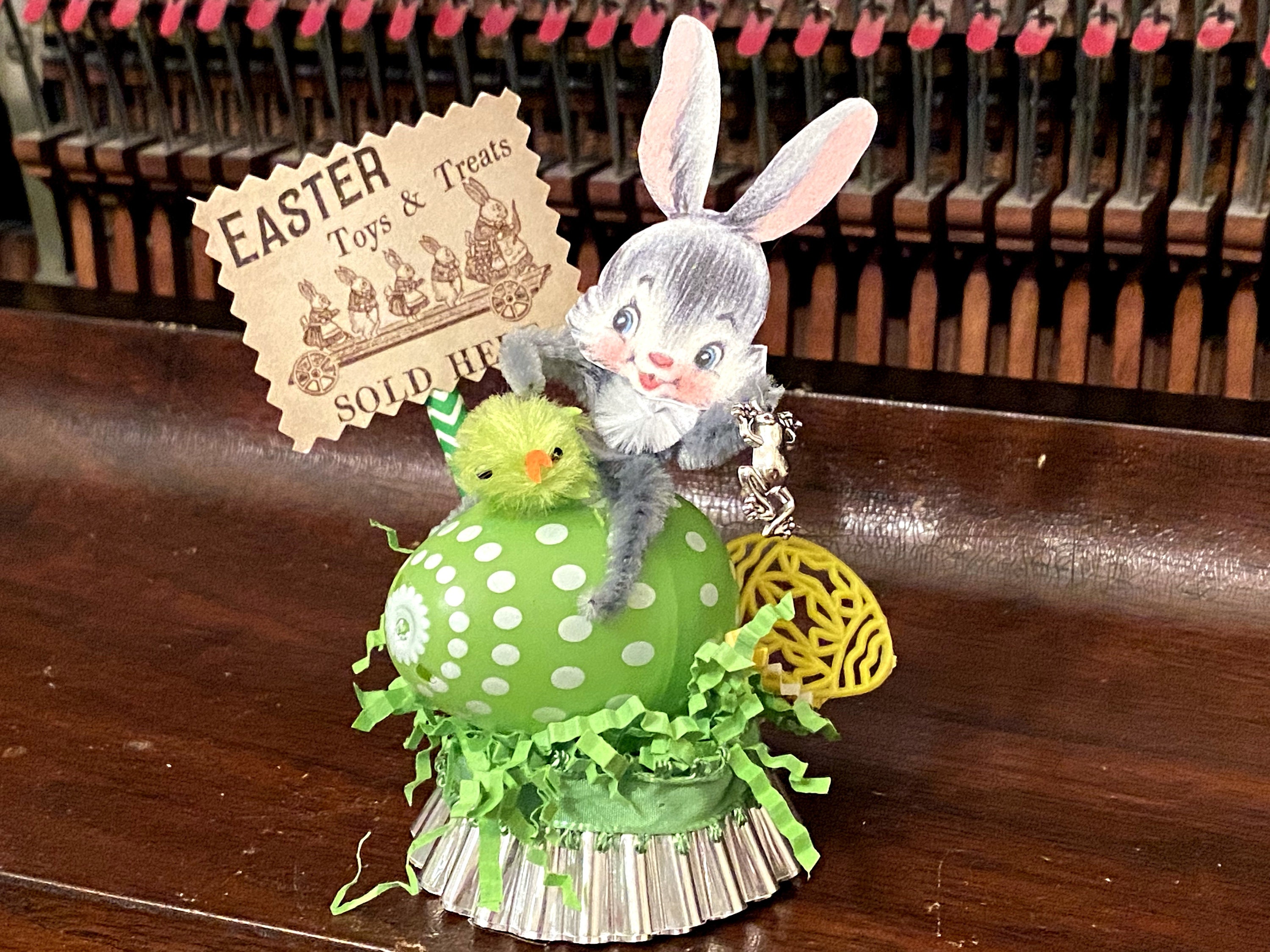 Vintage Easter Decor Easter Bunny Decoration Kitschy Easter - Etsy