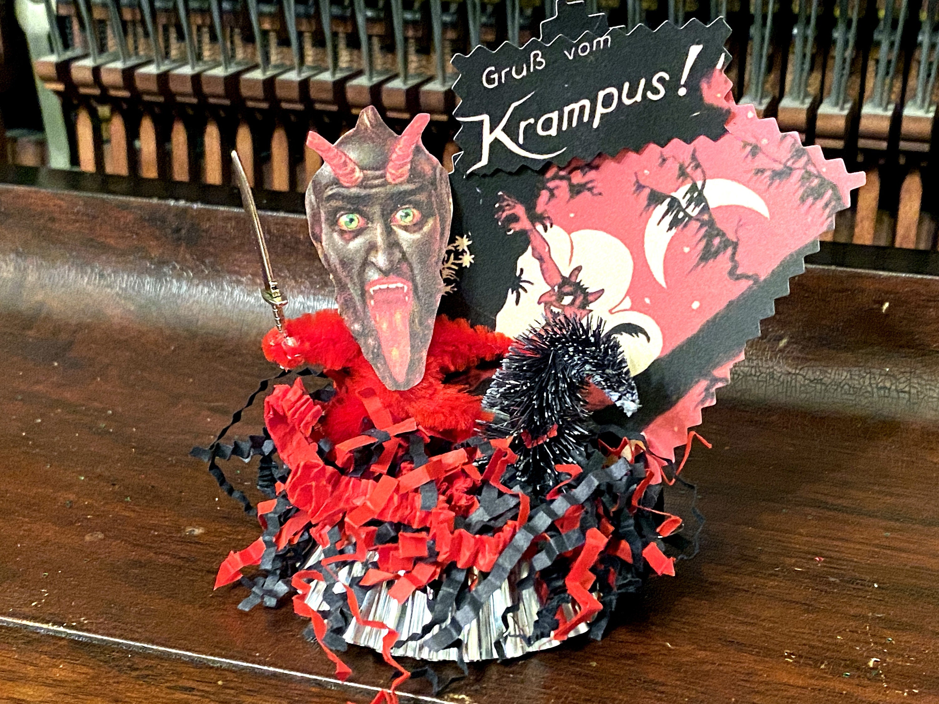 Krampus Decoration Retro Christmas Decor Krampus Chenille | Etsy