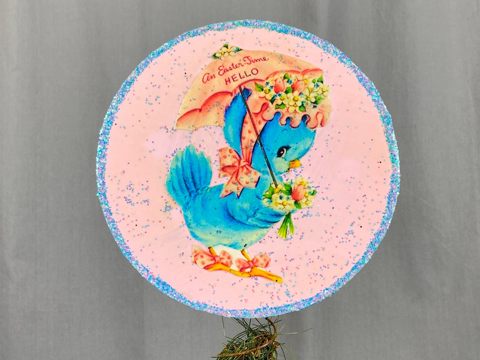 Vintage Easter Tree Topper Retro Easter BirdTree Topper Easter | Etsy