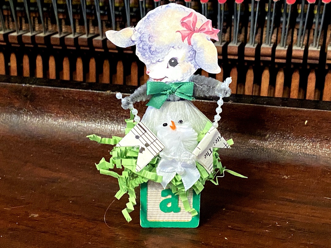 Retro Easter Lamb Chenille MCM Easter Decoration Vintage Easter ...