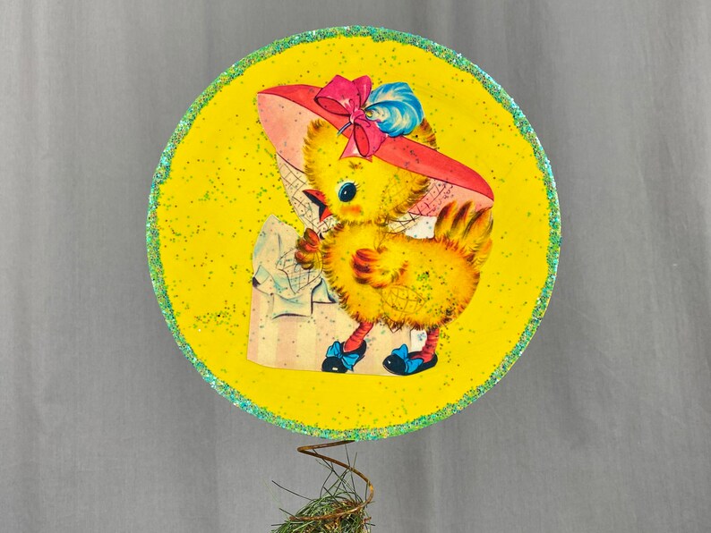 Vintage Easter Tree Topper Retro Easter Chick Tree Topper - Etsy