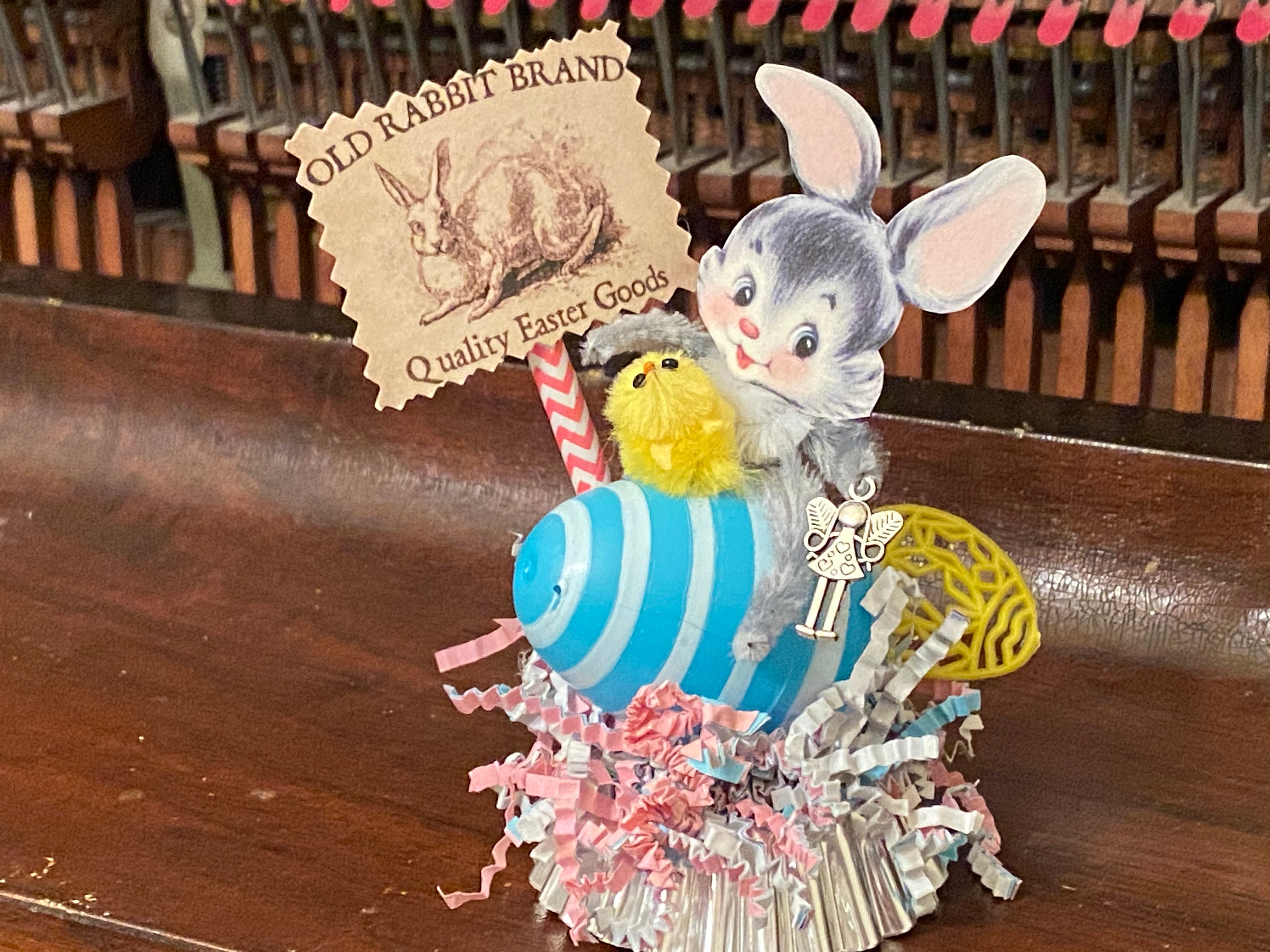 Vintage Easter Decor Easter Bunny Decoration Kitschy Easter | Etsy