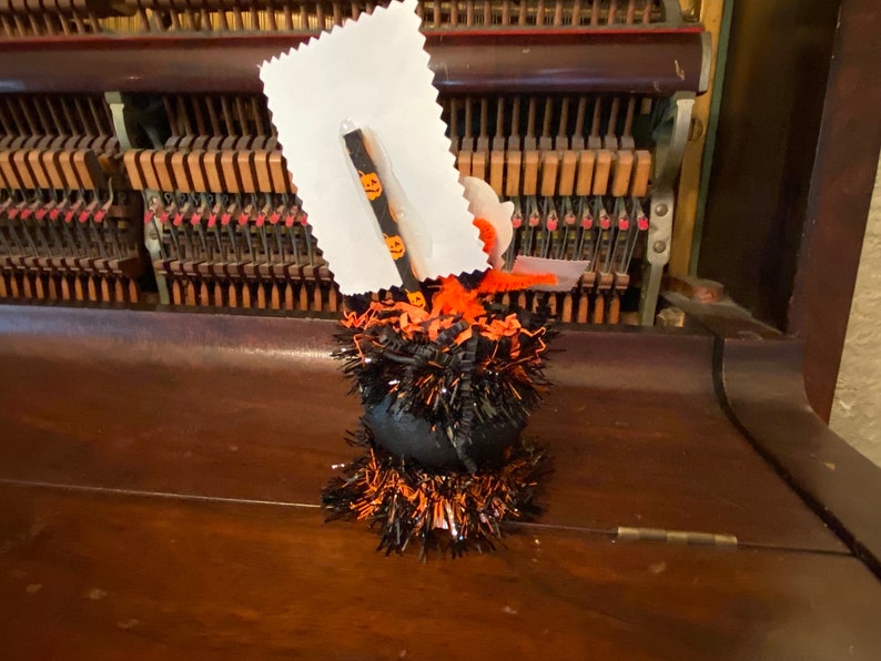 Vintage Halloween Decor Black Cat Jack O Lantern Handmade - Etsy