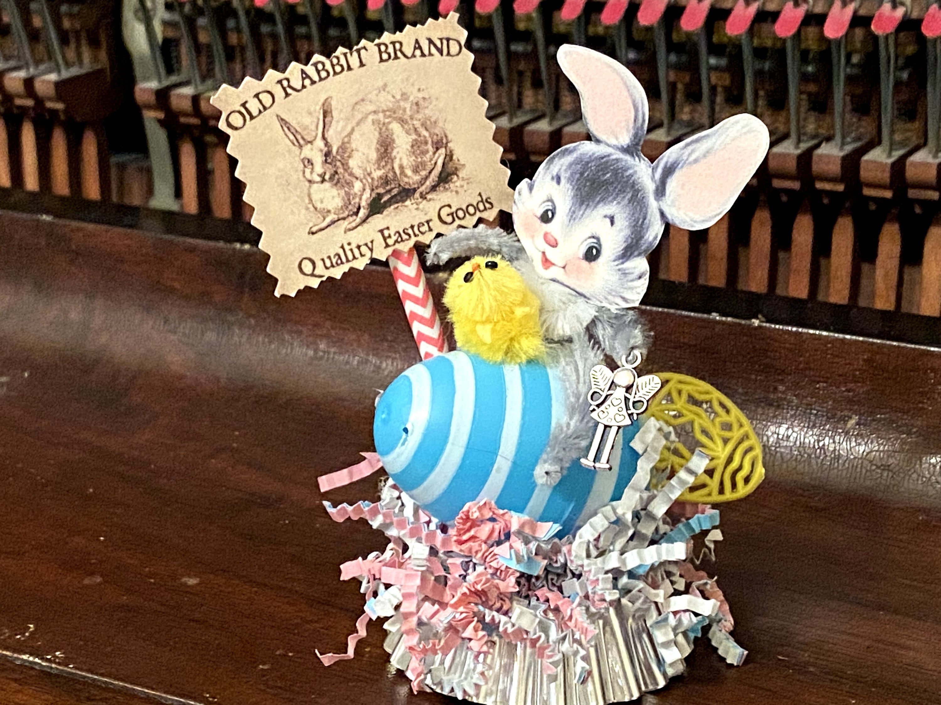 Vintage Easter Decor Easter Bunny Decoration Kitschy Easter | Etsy