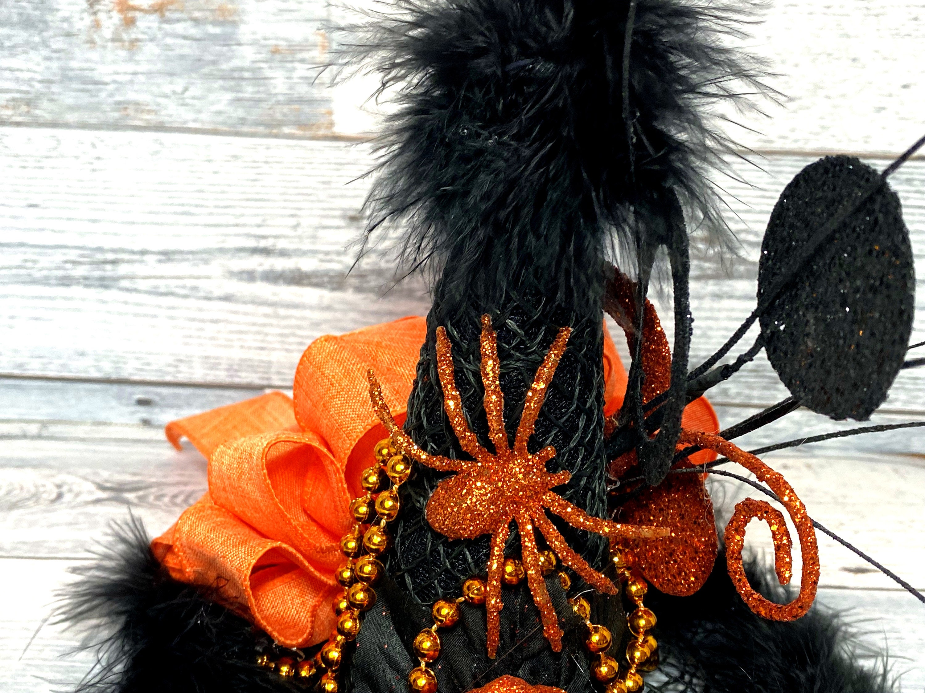 Jack O Lantern Witch Hat Tree Topper Halloween Tree Topper - Etsy