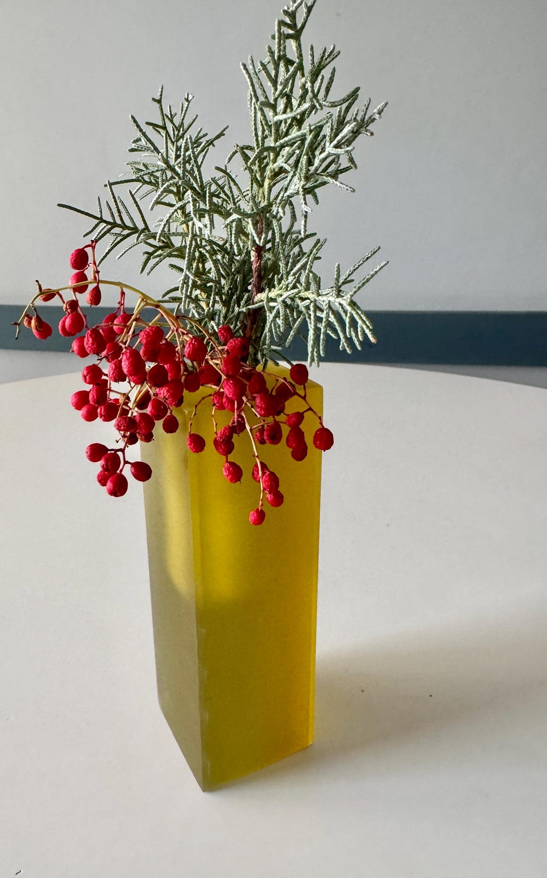 Translucent Resin Flower Vases: Avocado Vase, Modern, Contemporary Vase ...