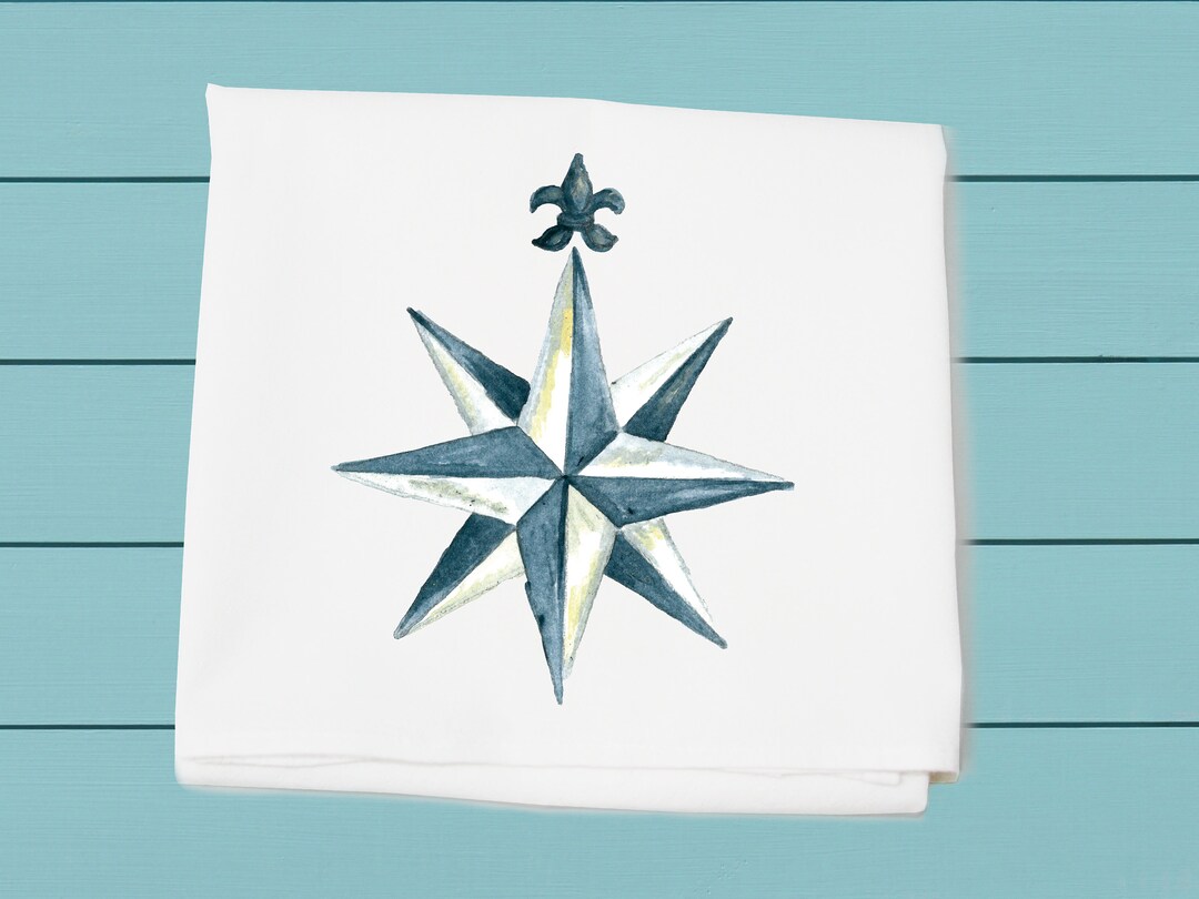 Compass ~ Flour Sack Towel ~ 100% Cotton Machine Washable - Etsy