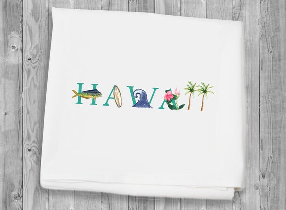 Hawaii Flour Sack Towels kitchen and bar towels Hawaiian | Etsy