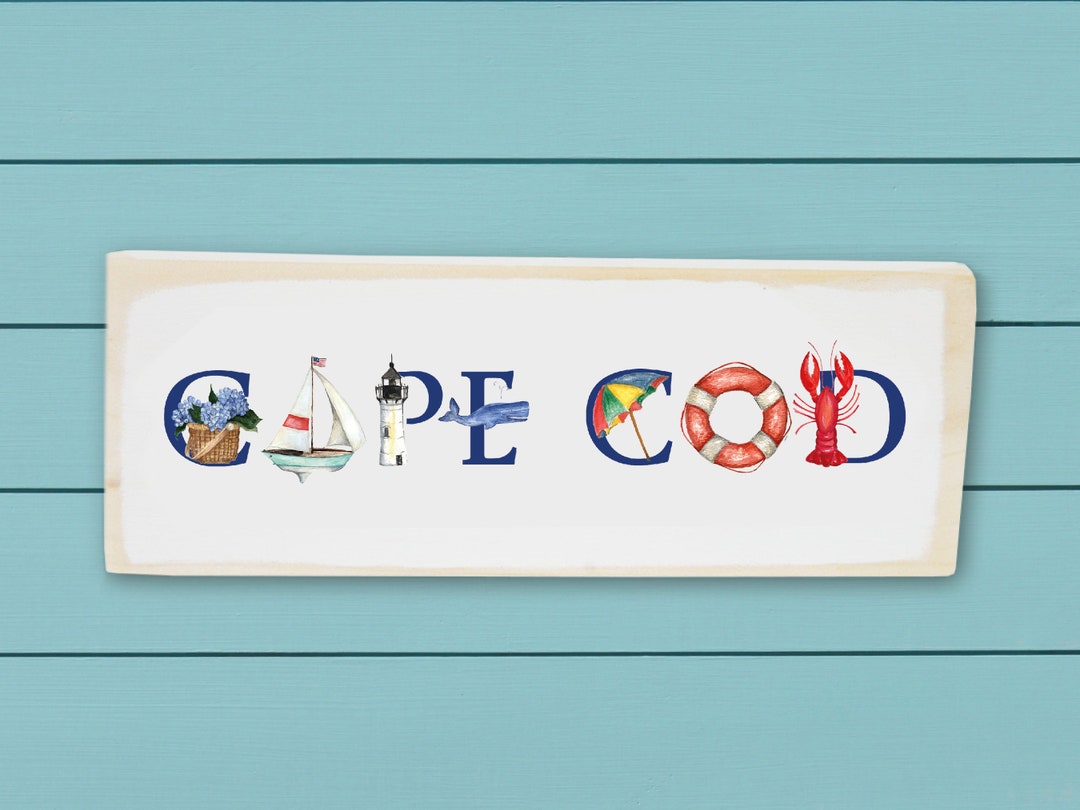 Cape Cod Wood Block ~ Iconic Art ~ Wall Hangings ~ Illu-stated Art of ...