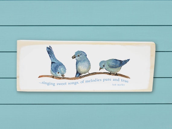 Three Little Birds Singing Sweet Songs Porch Wall Decor - Etsy