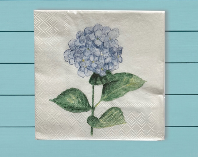 Hydrangea Cocktail Napkins ~ Colorful Original Art ~ Beverage Paper ...