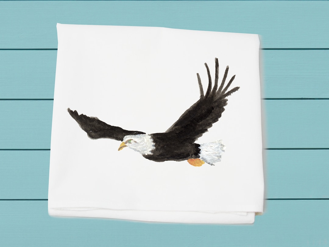 Eagle ~ Flour Sack Towel ~ 100% Cotton Machine Washable - Etsy