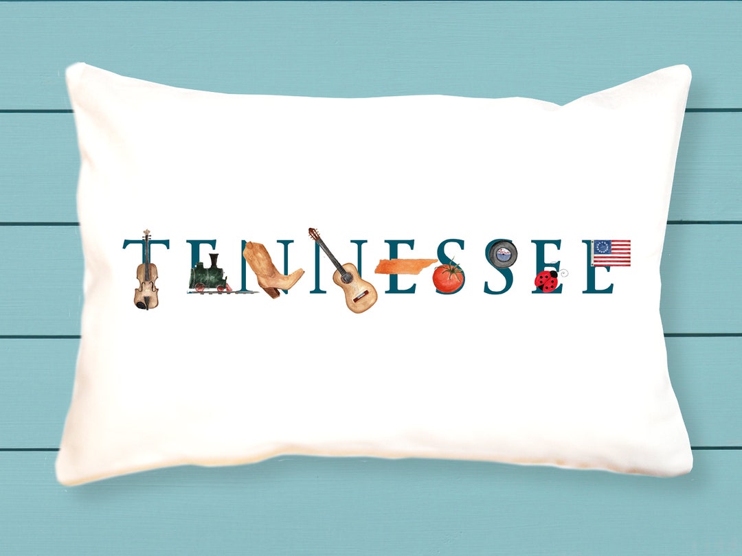 Tennessee Canvas Pillow - Decorative Pillow - Square Pillow - Tennessee ...