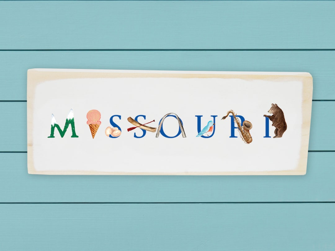 Missouri Wood Block - Etsy