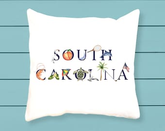 South Carolina Pillow - Etsy